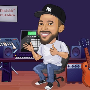 Songwriter Gift - Custom Caricature From Photo, Song Writing, Song ...