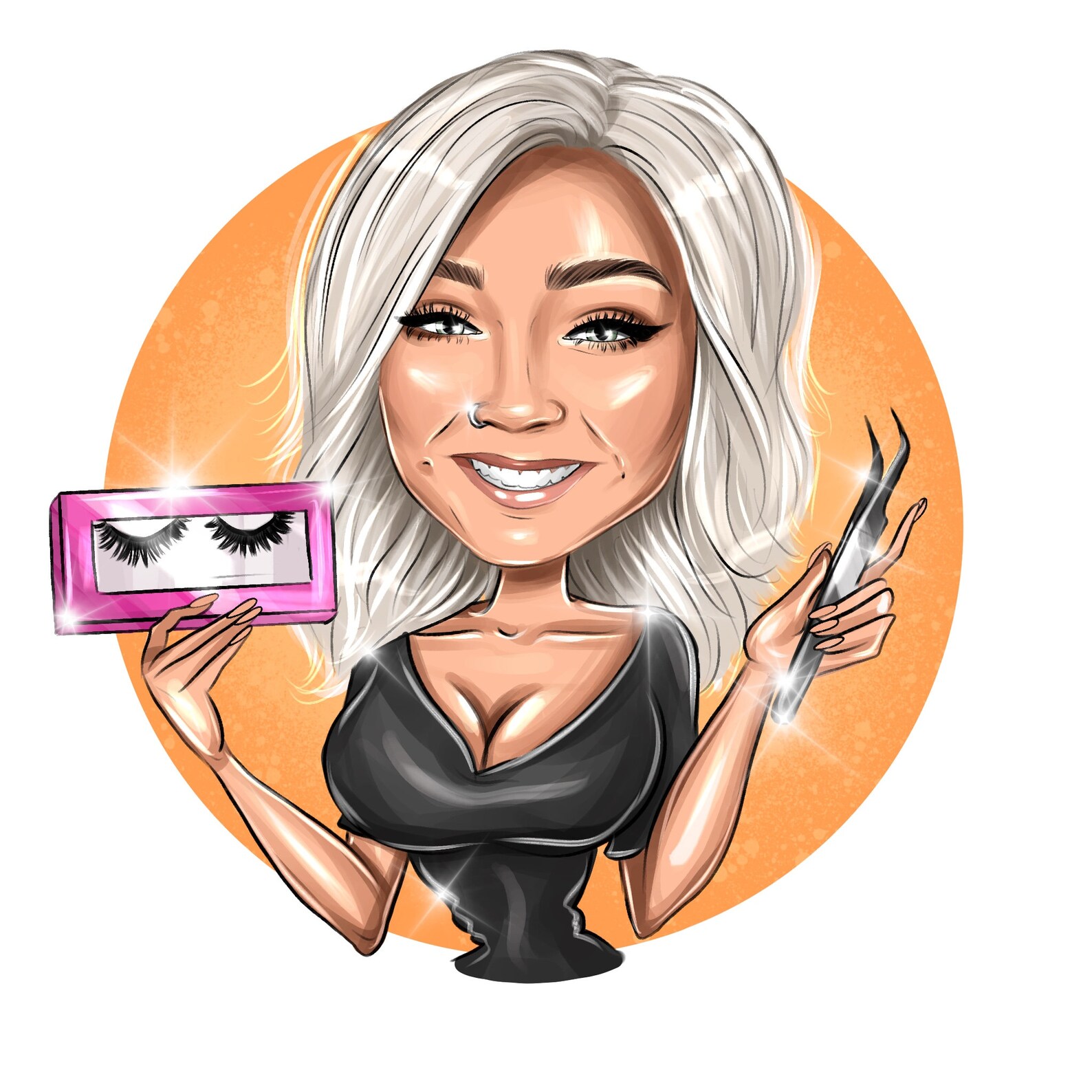 Lash Extension Logo Custom Cartoon Logo for Your Business - Etsy