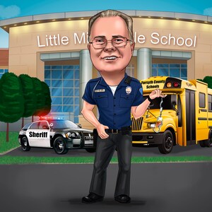 Police Retirement Gift Caricature From Photo / Police Officer ...