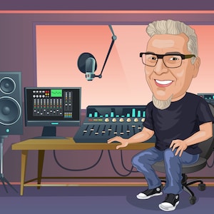 Music Producer Gift - Custom Caricature From Photo, Music Production ...