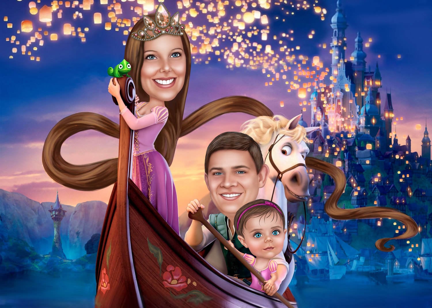Fairytale Family Portrait / Custom Fairytale Portrait / Custom ...
