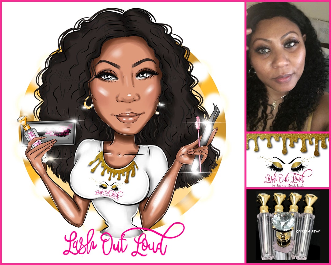 Lash Extension Logo - Custom Cartoon Logo for Your Business, Eyelash ...