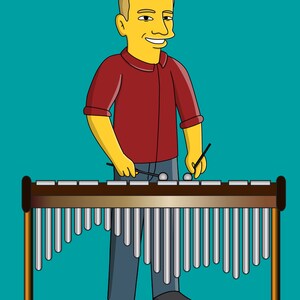 Marimba Player Gift - Portrait as Cartoon Character - Etsy
