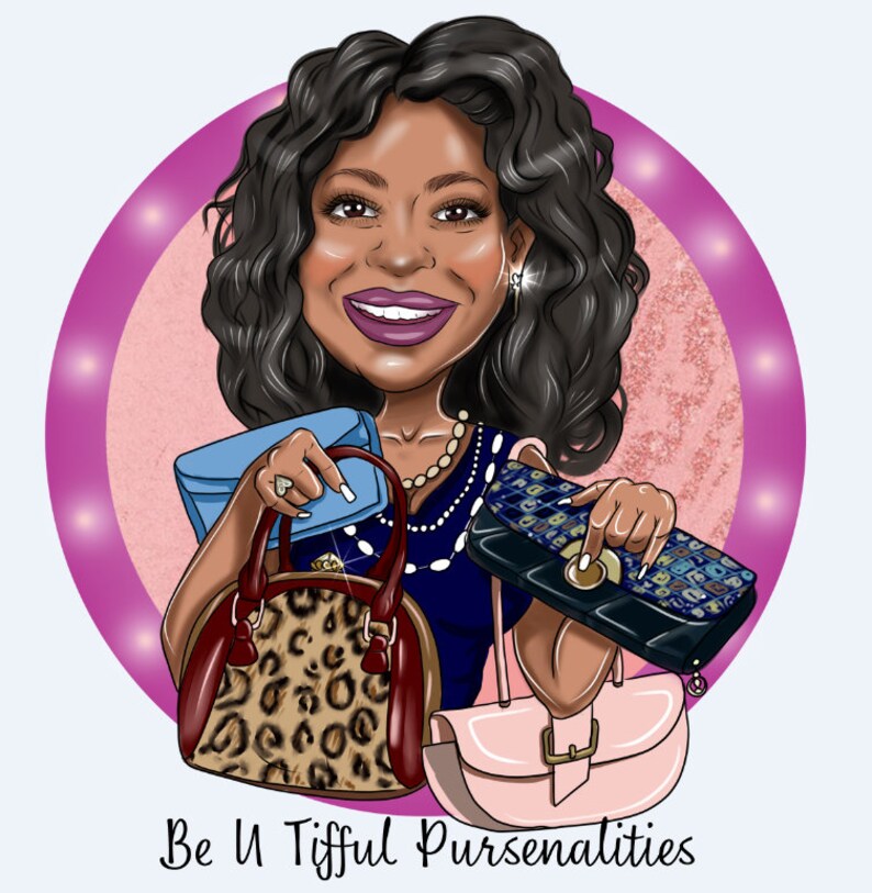 Purse and Handbag Designer Logo - Custom Portrait for Your Business ...