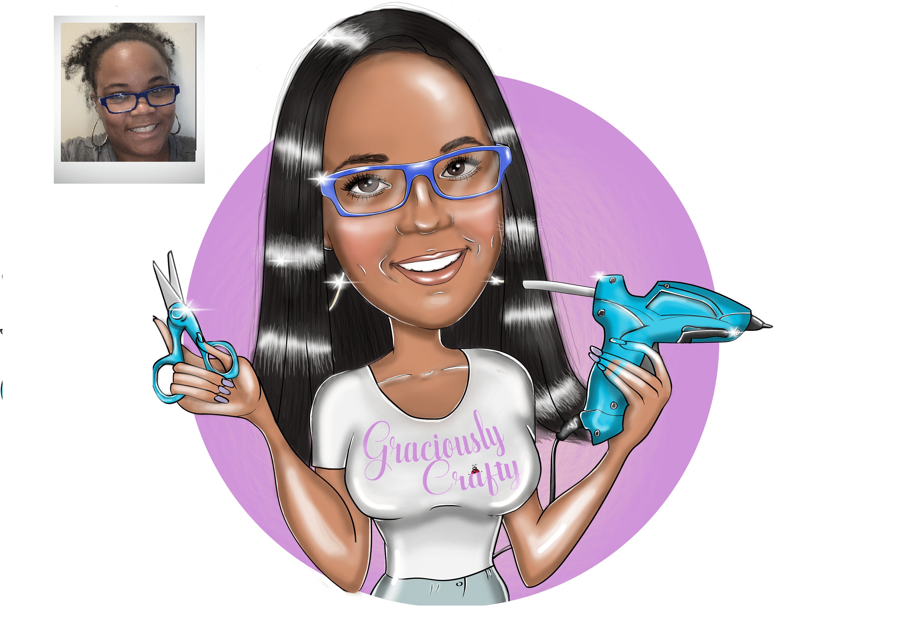 Craft Logo Design custom cartoon portrait for your business | Etsy