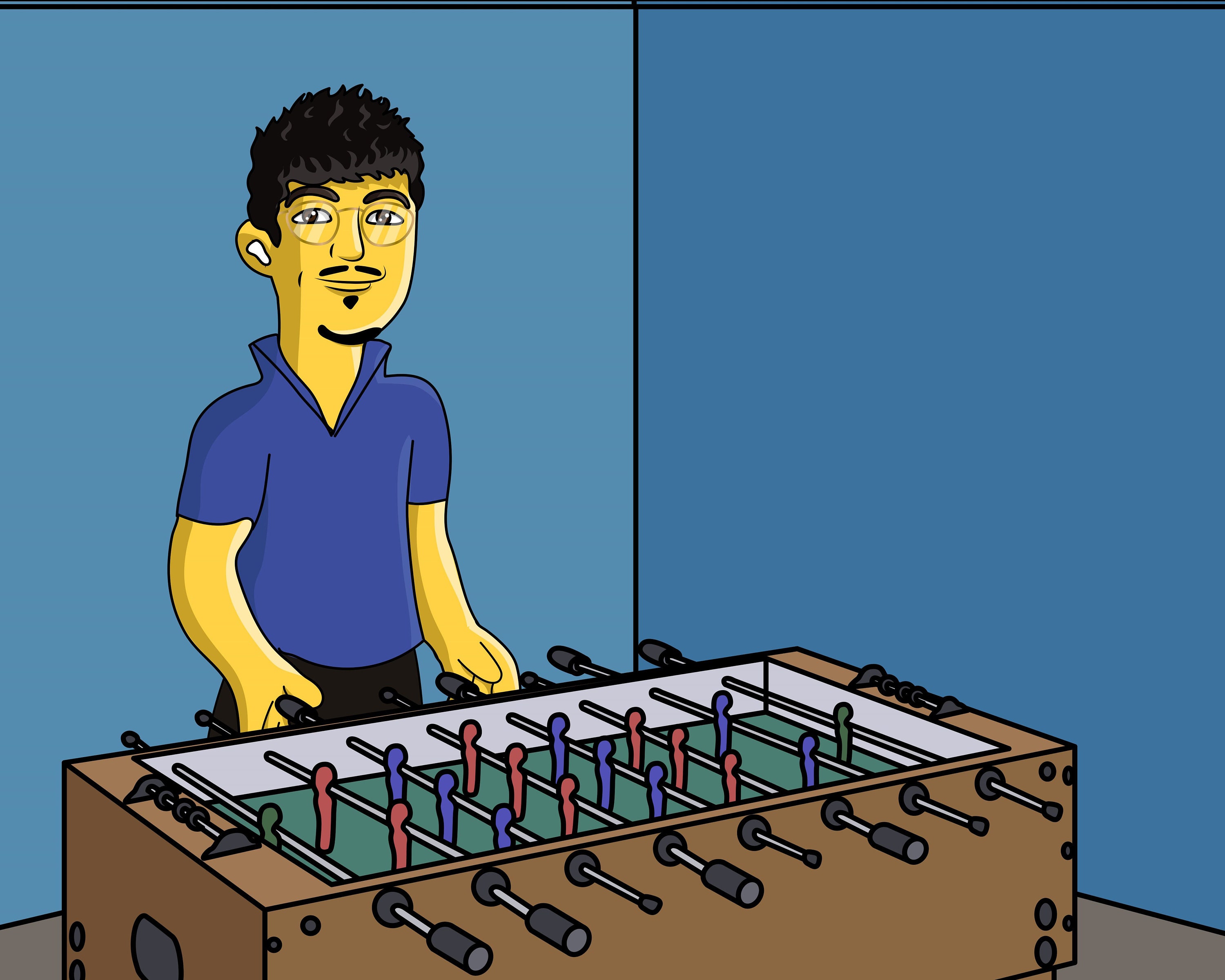 Foosball Player Gift - Custom Portrait From Your Photo / Table Football ...