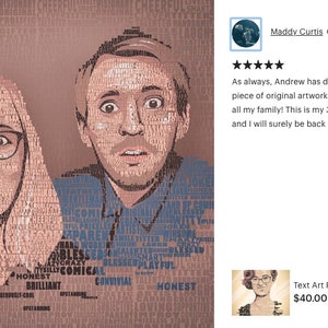 Custom Word Art Portrait From Your Photo, Custom Word Portrait, Text ...