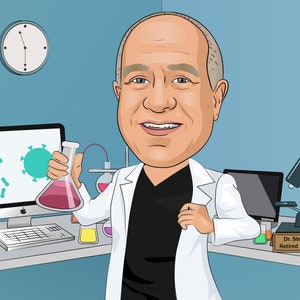 Pathologist Gift - Custom Caricature From Photo / Pathology Gift - Etsy