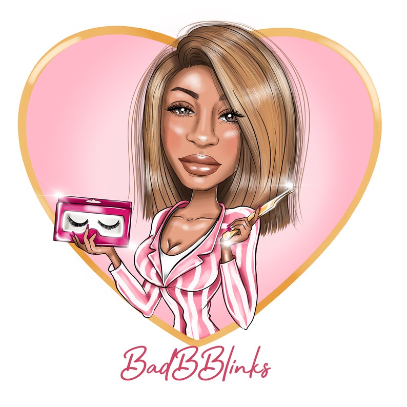 Lash Extension Logo Custom Cartoon Logo for Your Business | Etsy