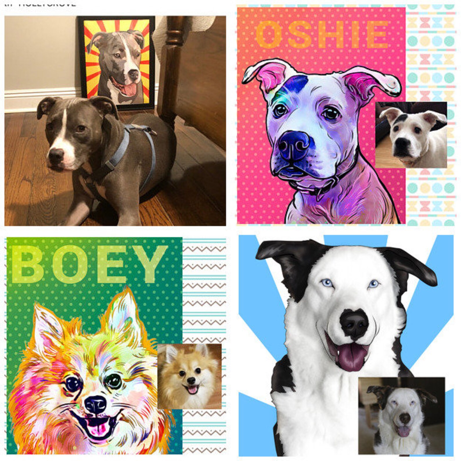 Custom Pop Art Pet Portrait / Pop Art Dog Portrait / Custom Dog ...