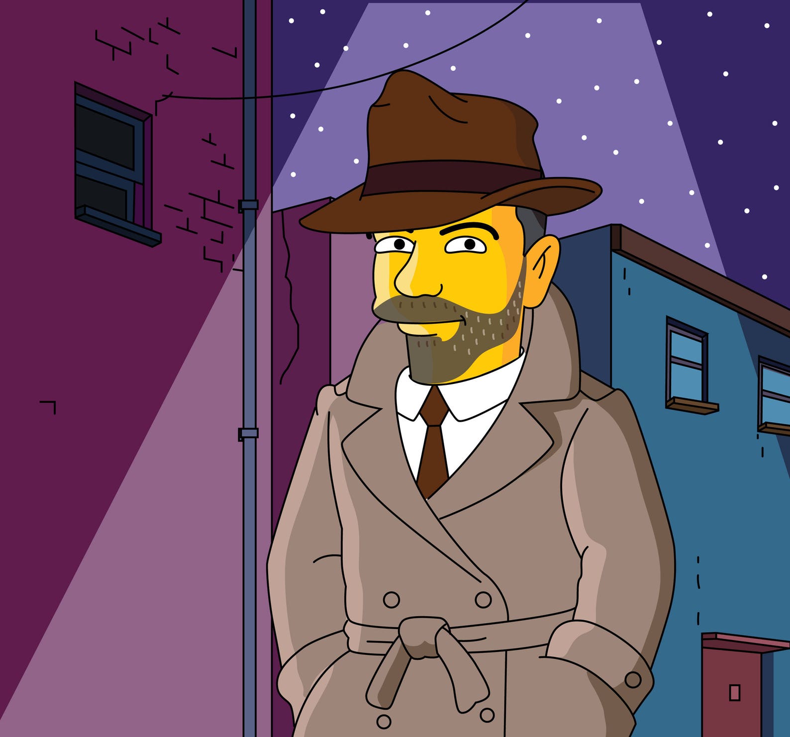 Detective Gift Custom Portrait as Yellow Cartoon Character / | Etsy