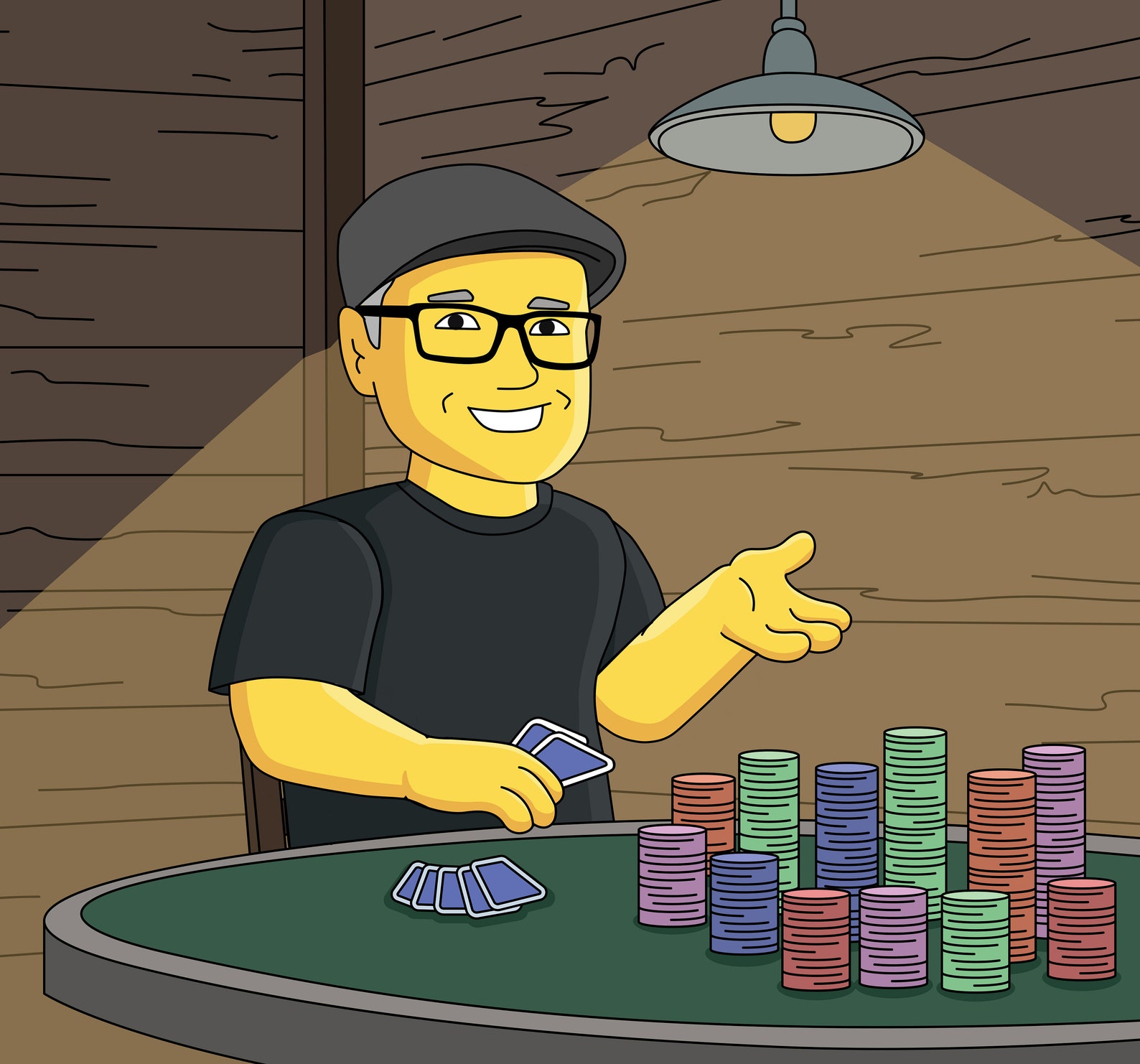 Poker Player Gifts Custom Cartoon Portrait From Photo / - Etsy UK
