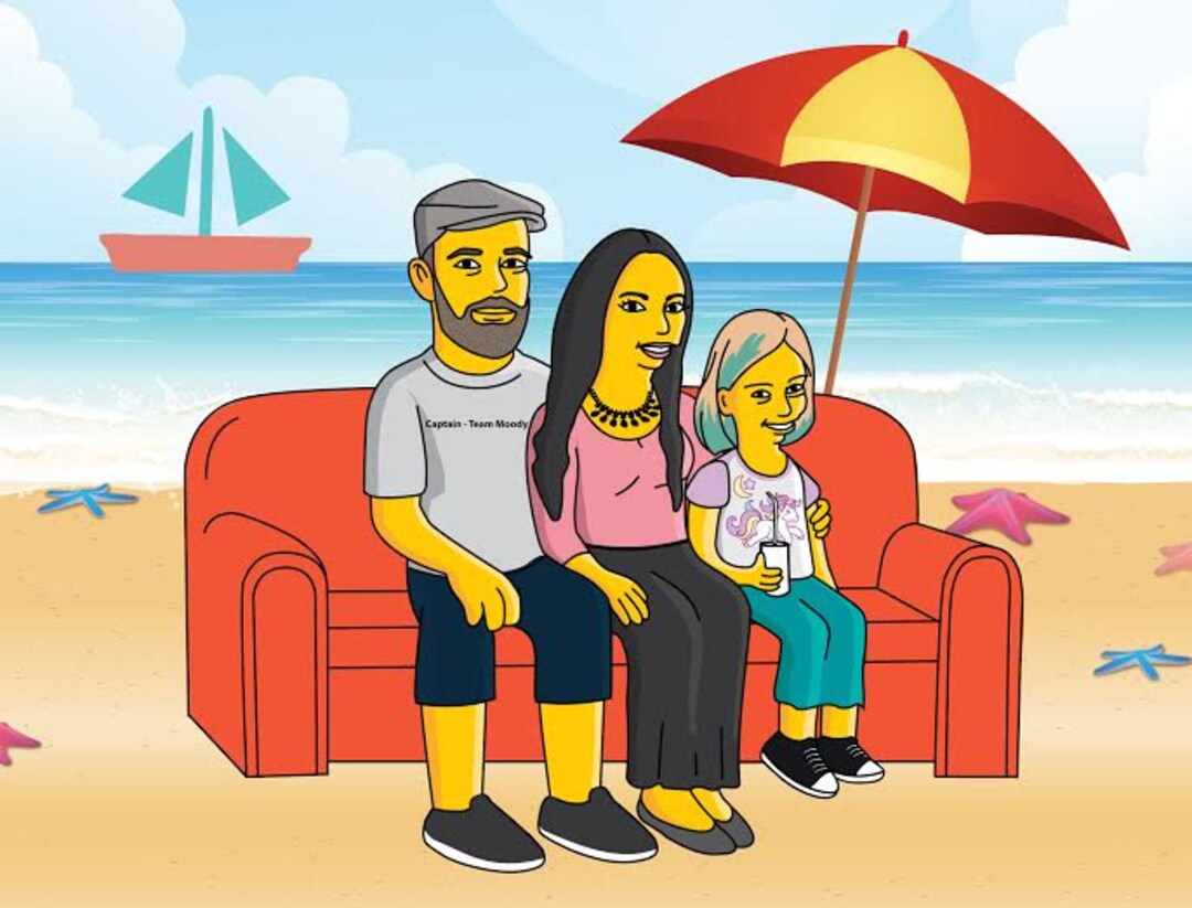 Family Art Bespoke / FAMILY as Cartoon Characters / Family Portrait ...