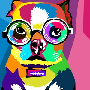 Custom WPAP Pet Portrait / Wedha Pet Portrait / Wpap Art - Etsy