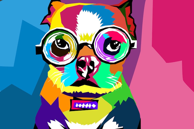 Custom WPAP Pet Portrait / Wedha Pet Portrait / Wpap Style - Etsy