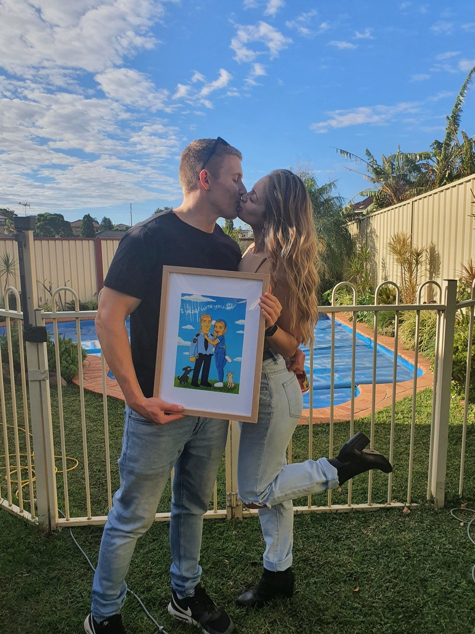 Cop and Nurse Gift - Custom Portrait as Cartoon Characters / Police and ...