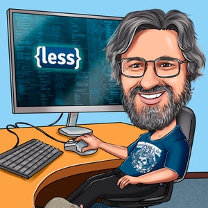 Programmer Gift - Caricature Portrait From Photo / Gift for Coder ...