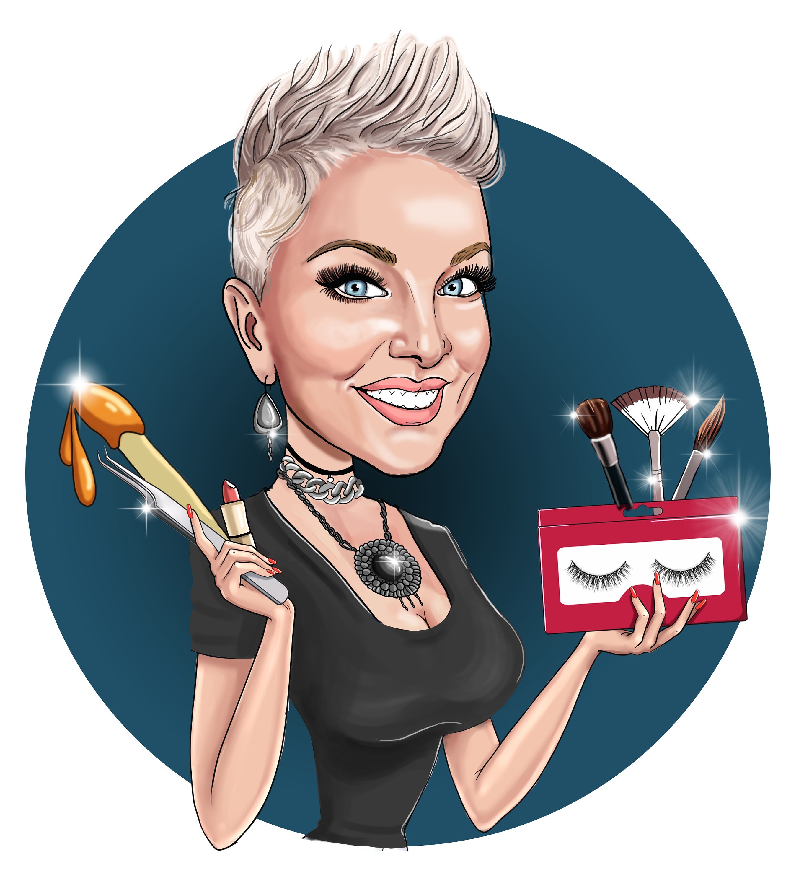 Beauty Bar Logo Design - Custom Cartoon Logo for Your Business / Beauty ...