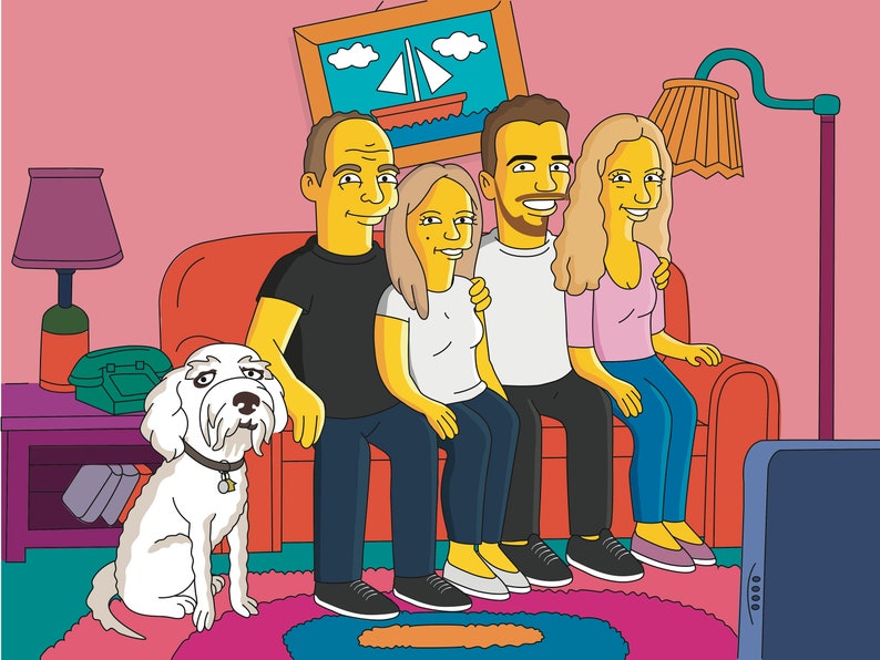 50th Birthday Gift for Women Cartoon Portrait / 50th - Etsy