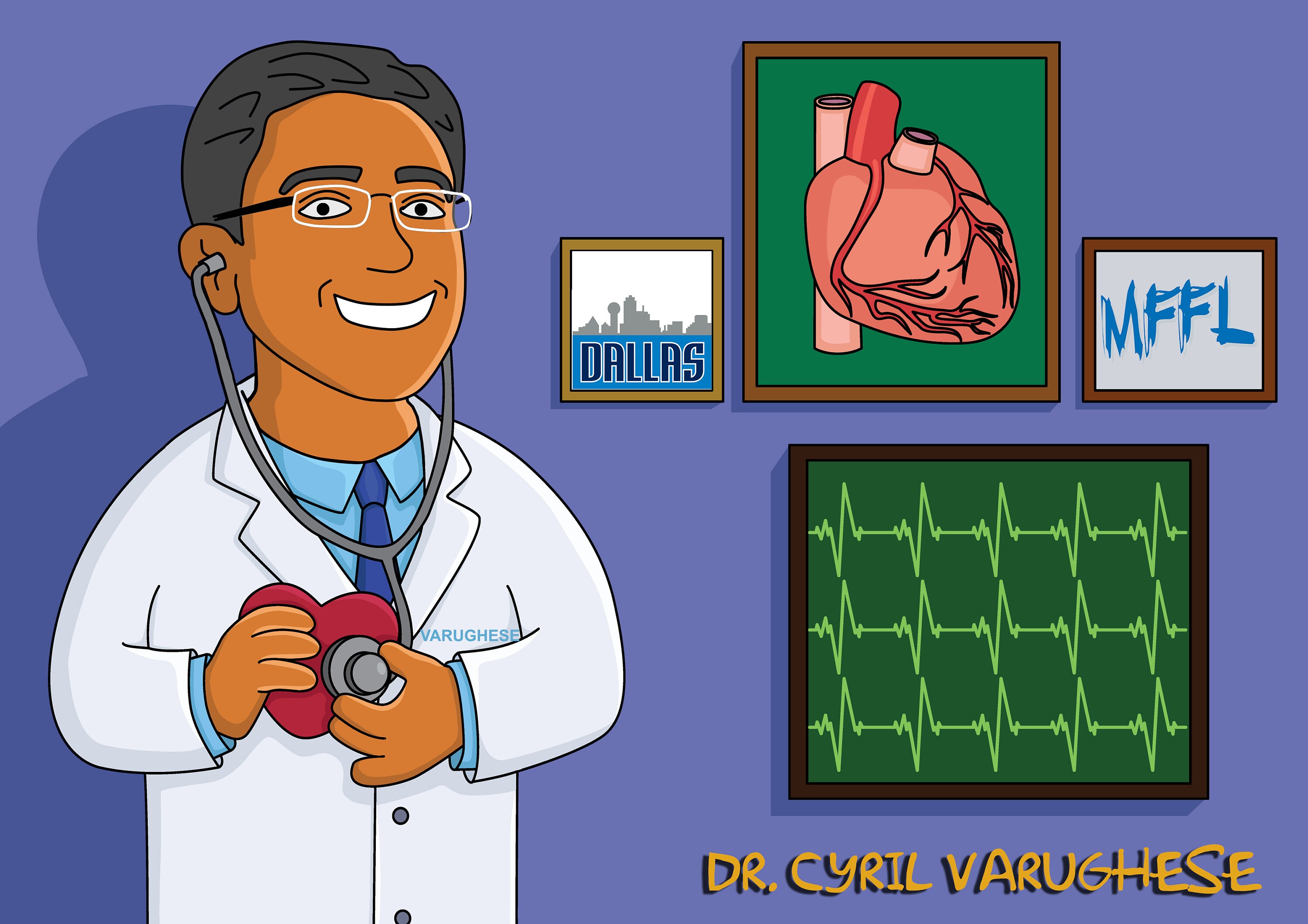 Heart Surgeon Gift Custom Portrait From Photo as Yellow - Etsy