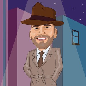 FBI Agent Gift - Custom Caricature From Photo, Secret Agent, Federal ...