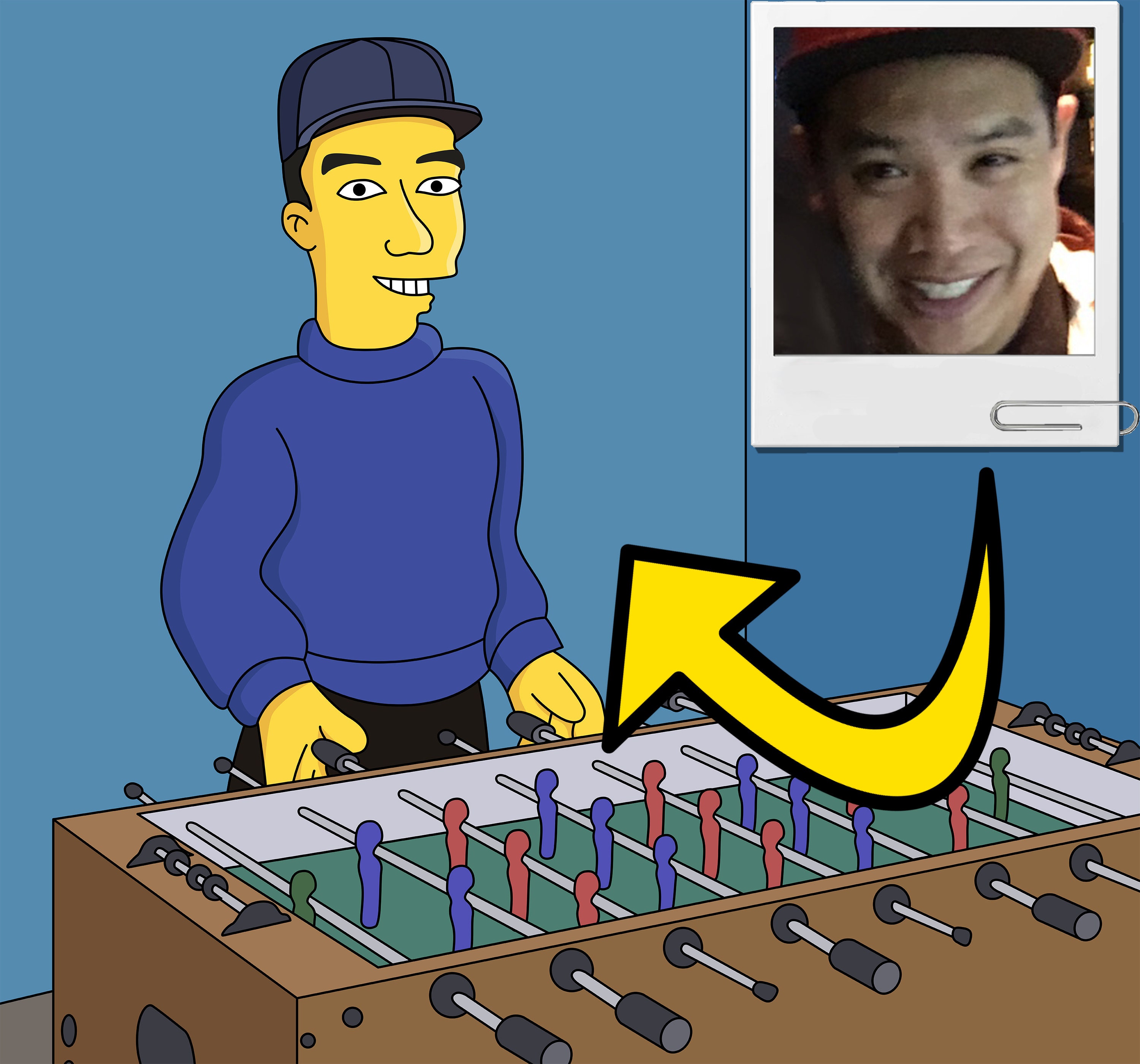 Foosball Player Gift Custom Portrait from your Photo / table | Etsy