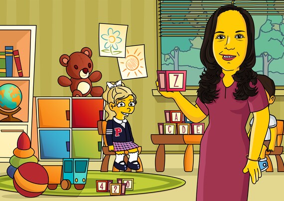 Preschool Teacher Cartoon