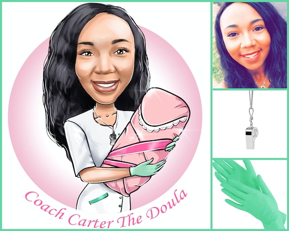 Doula Logo Custom Portrait for Your Business Logo / Midwife | Etsy