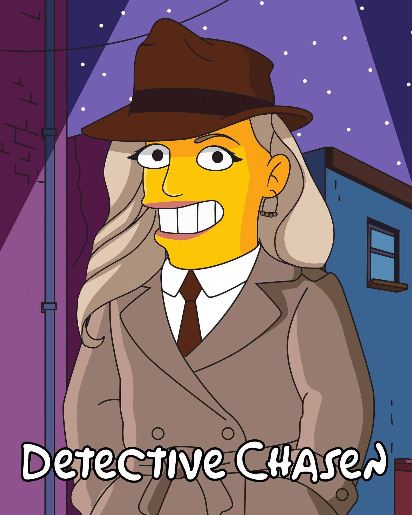 Detective Gift Custom Portrait as Yellow Cartoon Character / - Etsy