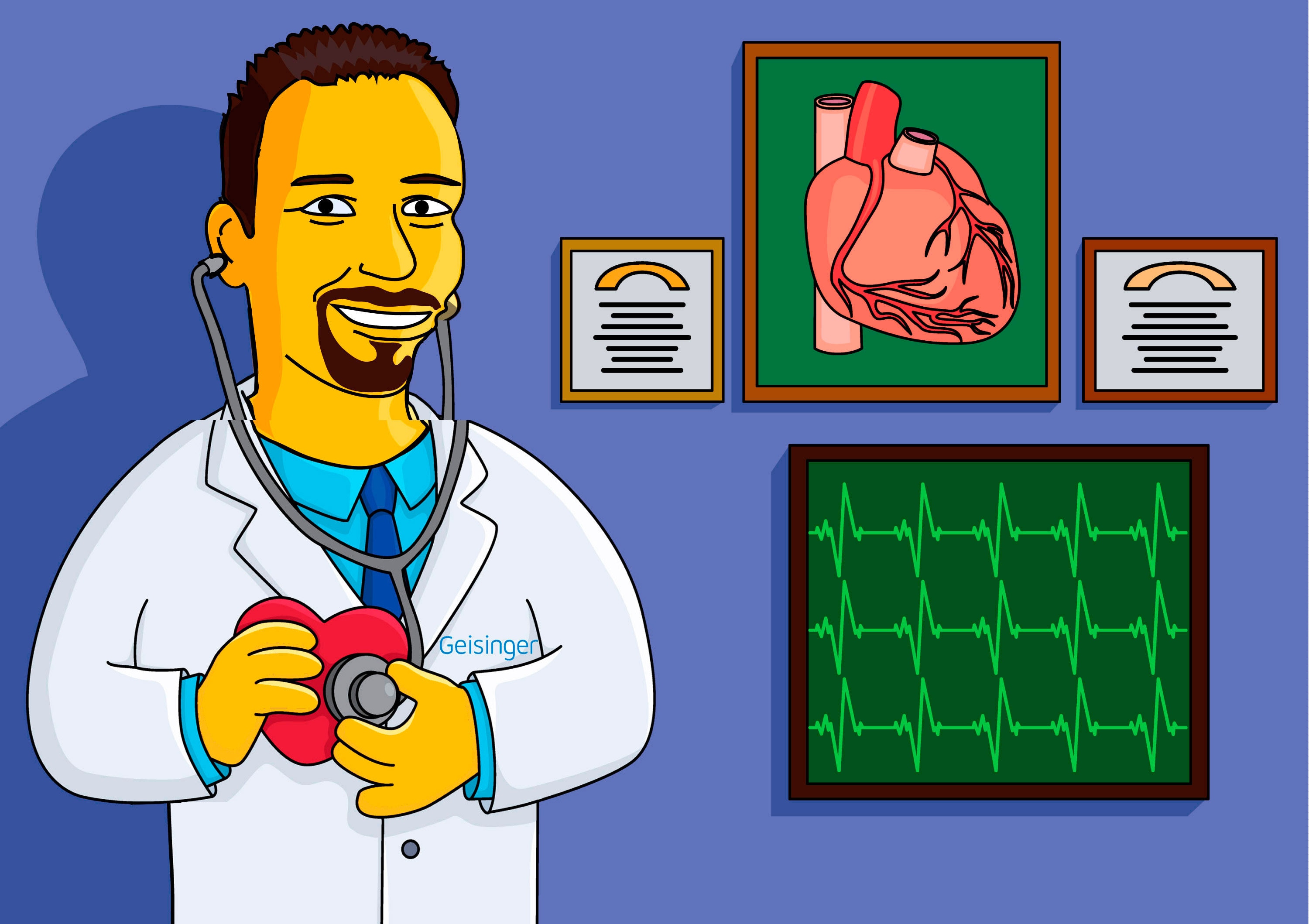 Heart Surgeon Gift Custom Portrait From Photo as Yellow - Etsy