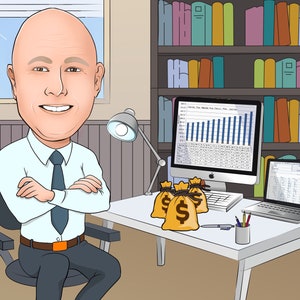 Actuary Gift - Custom Caricature Portrait From Your Photo - Etsy