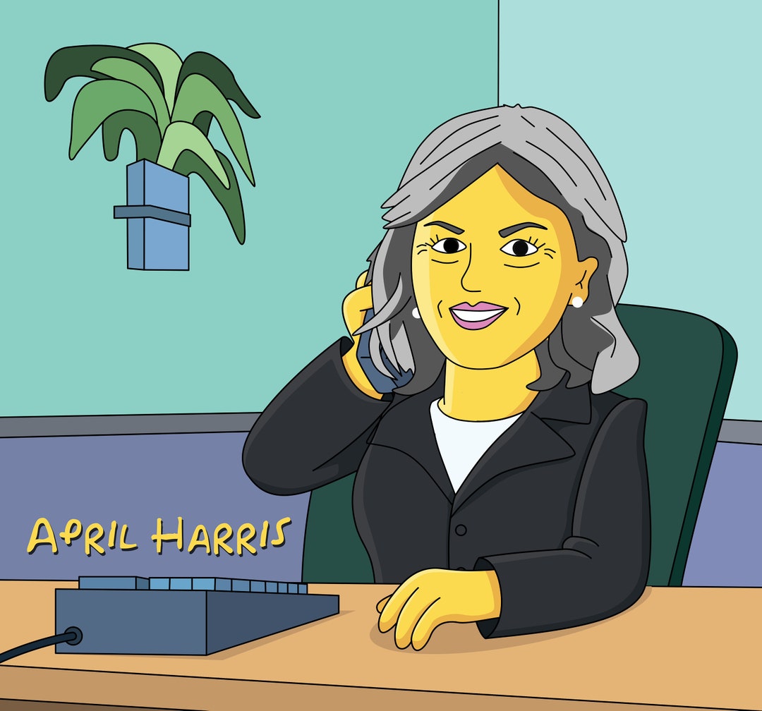 Office Coordinator Gift - Custom Cartoon Portrait, Office Caricature ...