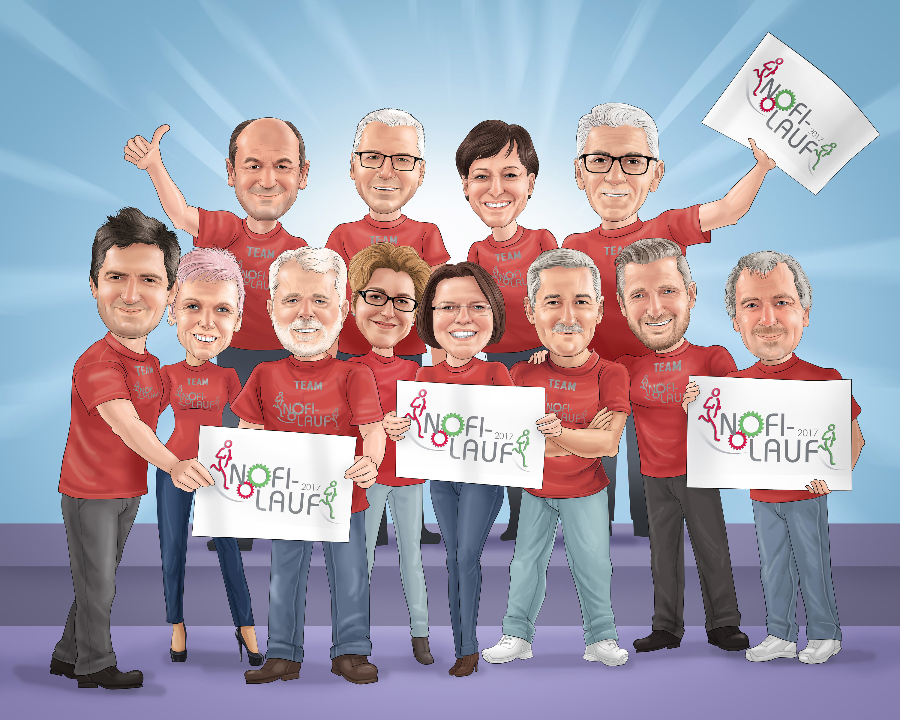 Custom GROUP Caricature / Caricature Friends / Group Cartoon / Business ...