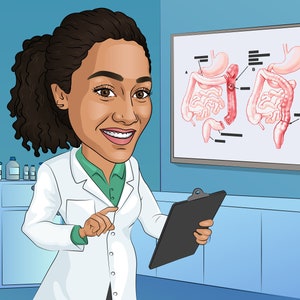 Proctologist Gift - Custom Caricature From Photo, Proctology Gift - Etsy