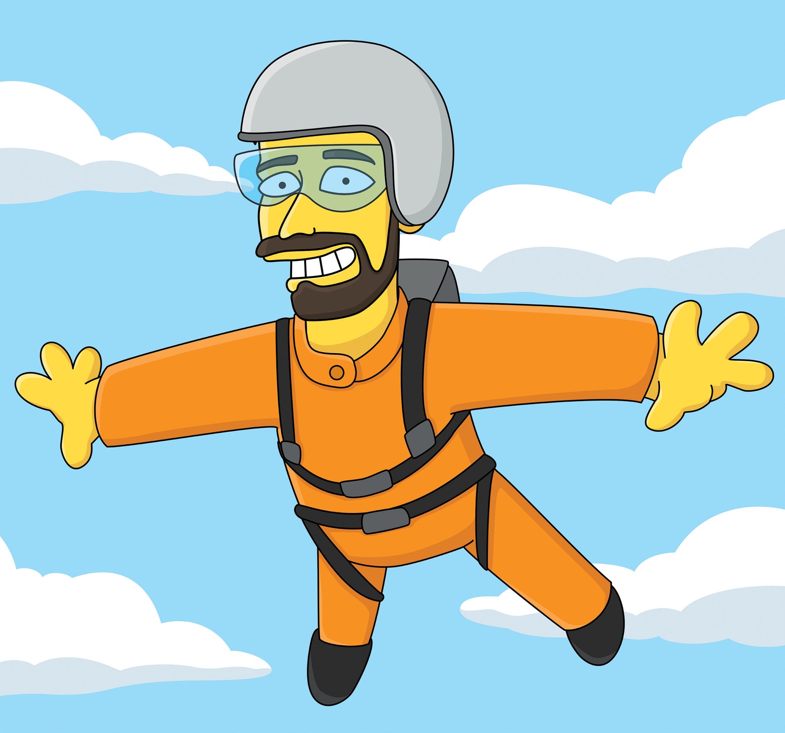Skydiver Gift Custom Cartoon Portrait from Photo / | Etsy