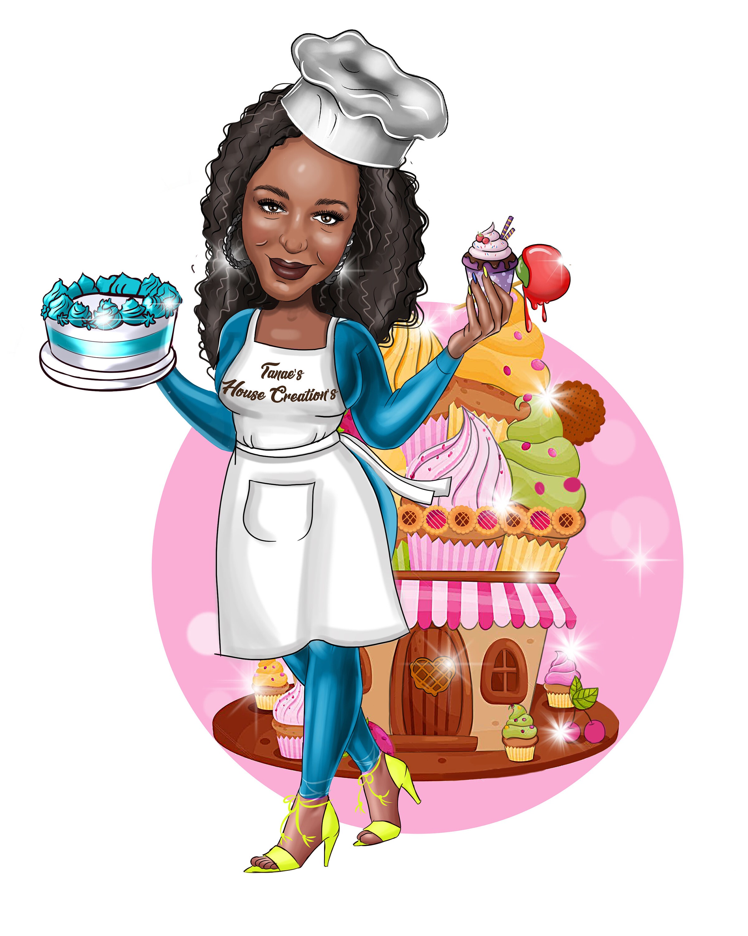 Cake Decorator Logo Custom Portrait for Your Business Logo - Etsy Israel