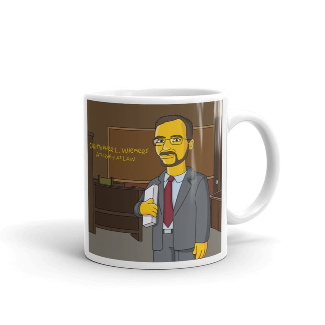 Attorney Mug / Lawyer Mug /law Student Mug With Custom Cartoon Portrait ...