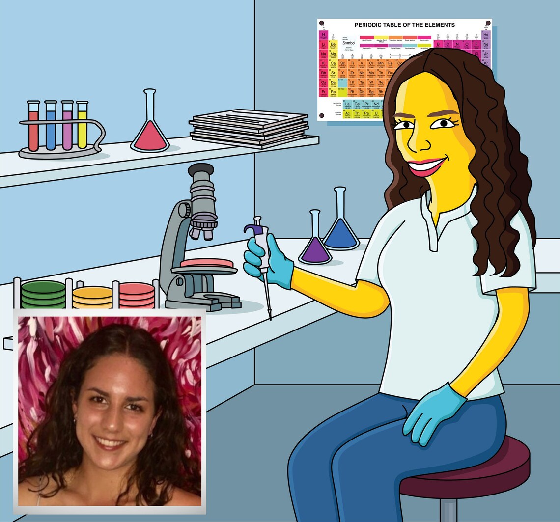 Biology Teacher Gift Custom Portrait as Cartoon Character / - Etsy