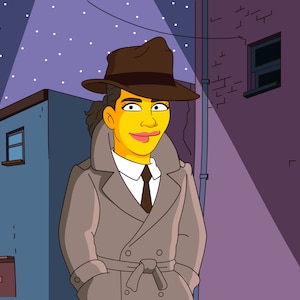 Detective Gift - Custom Portrait as Yellow Cartoon Character ...