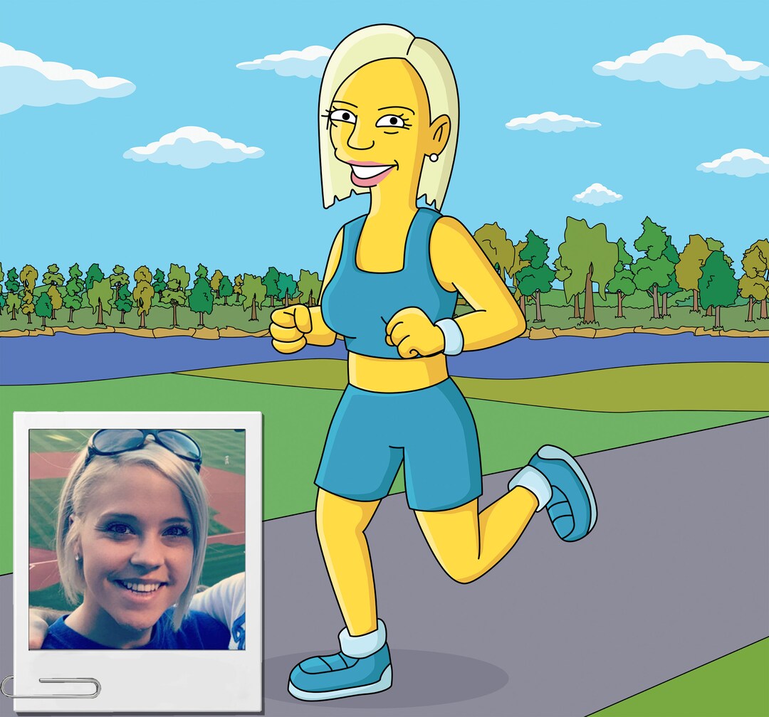 Runner Gift - Custom Cartoon Portrait/ Running Gifts / Marathon Runner ...