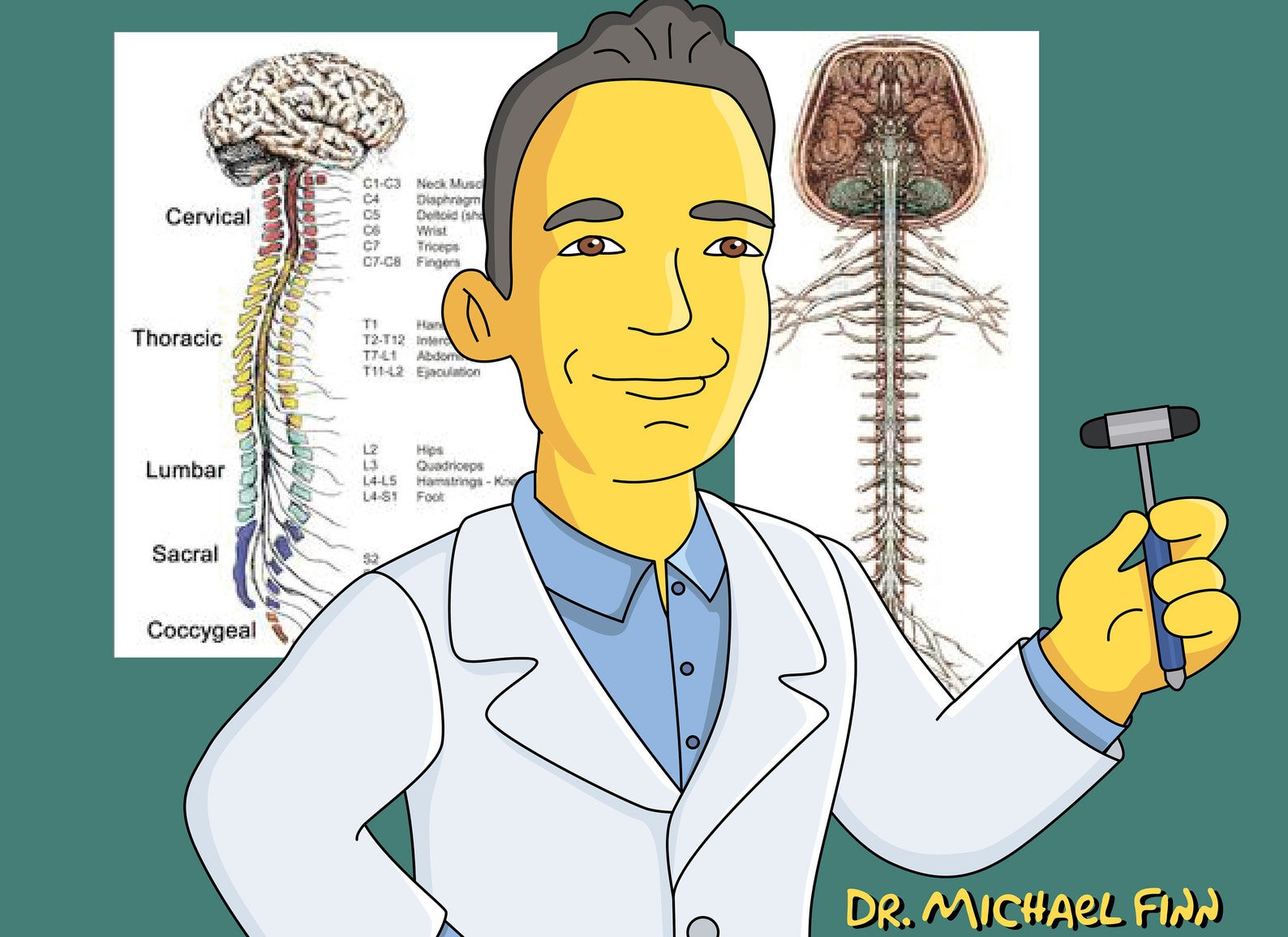 Spine Surgeon Gift Custom Portrait as Cartoon Character / - Etsy