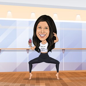 Barre Gift - Custom Caricature From Photo, Ballet Barre - Etsy