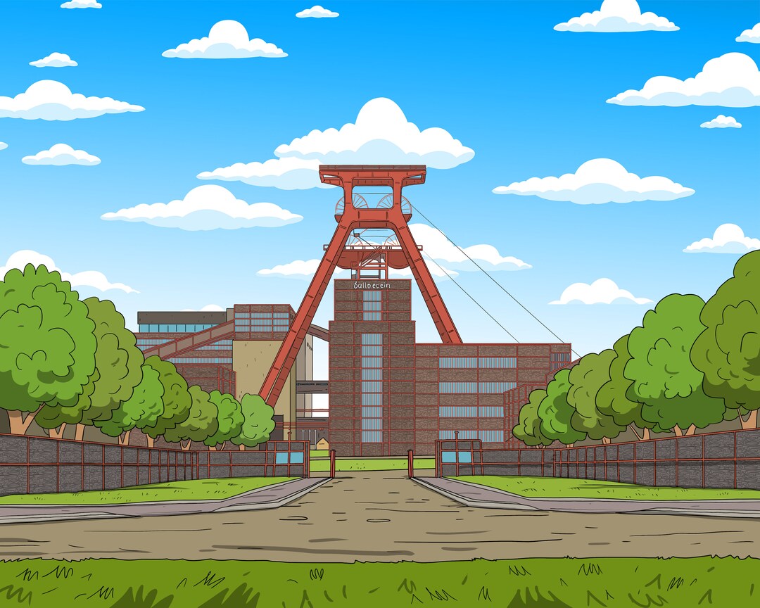 Essen Gift - Custom Yellow Cartoon Portrait From Photo, Essen Art - Etsy