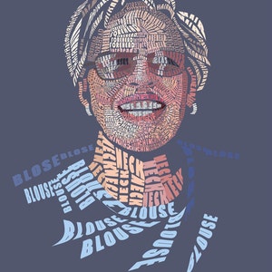 Custom Word Art Portrait From Your Photo, Custom Word Portrait, Text ...