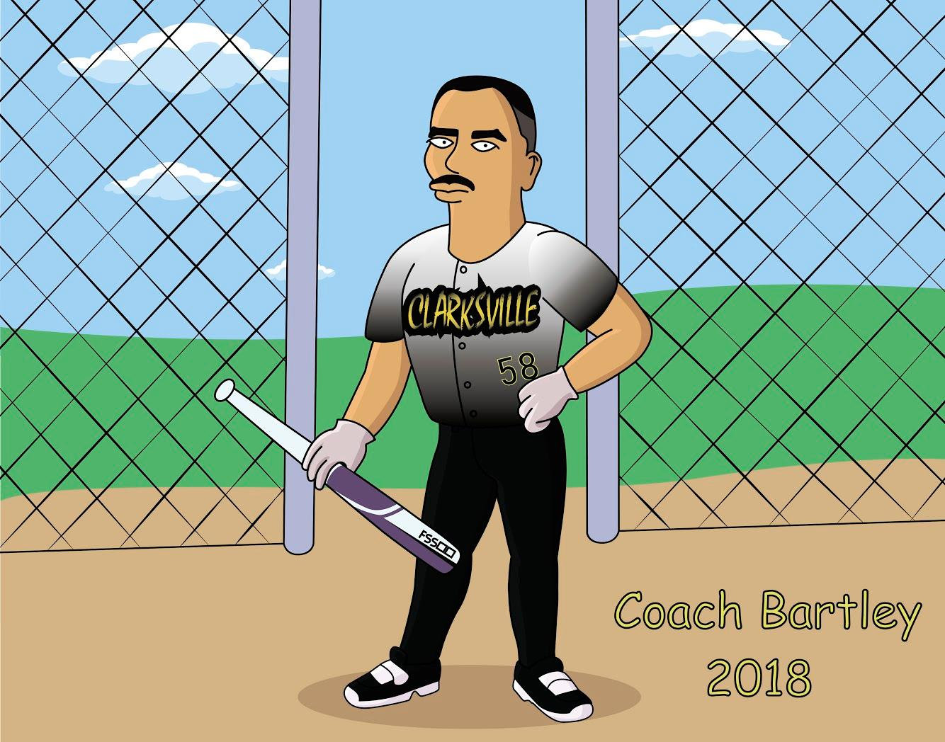 Cartoon Baseball Coach
