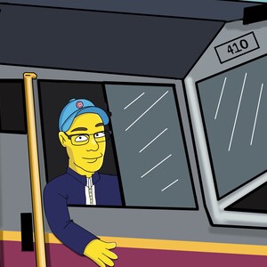 Train Operator Gift - Custom Portrait as Cartoon Character / Train ...