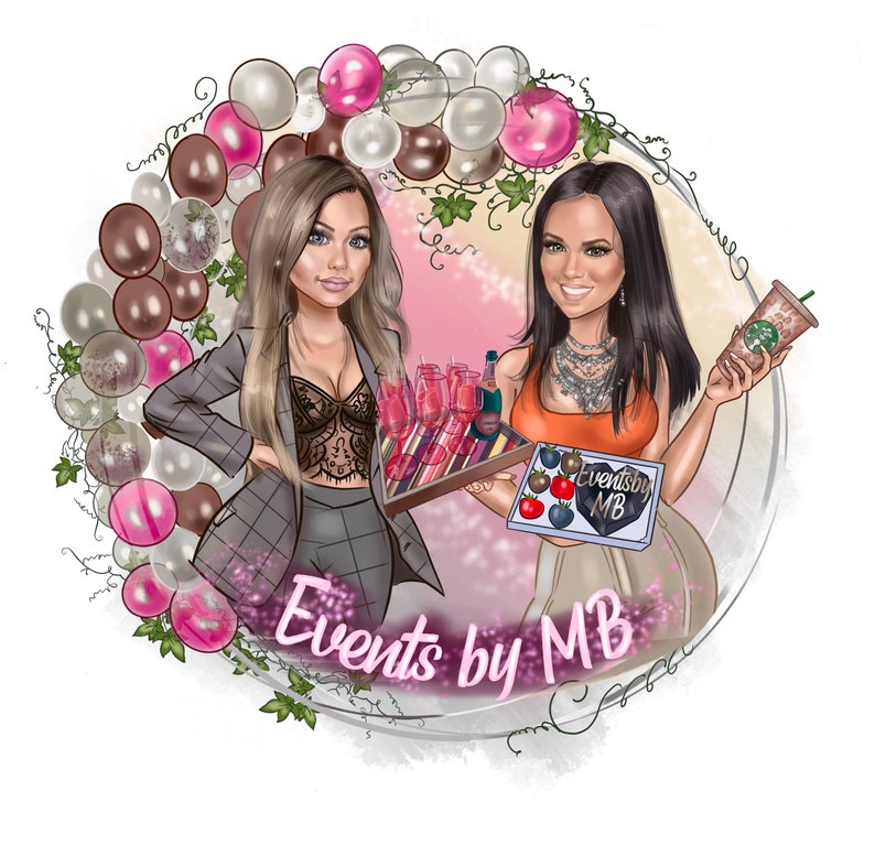 Party Planner Logo Design Custom Portrait for Your Business - Etsy