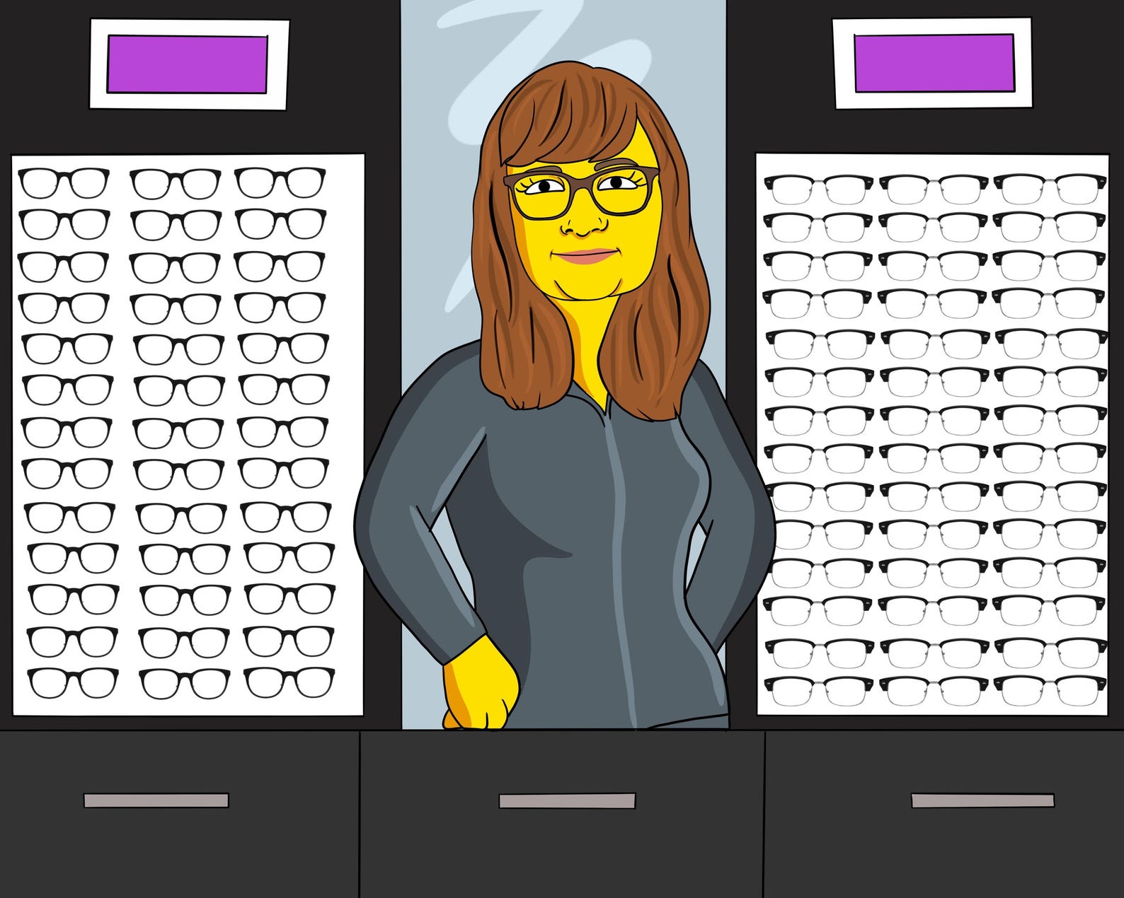 Optician Gift - Custom Cartoon Portrait / Ophthalmology Gift ...