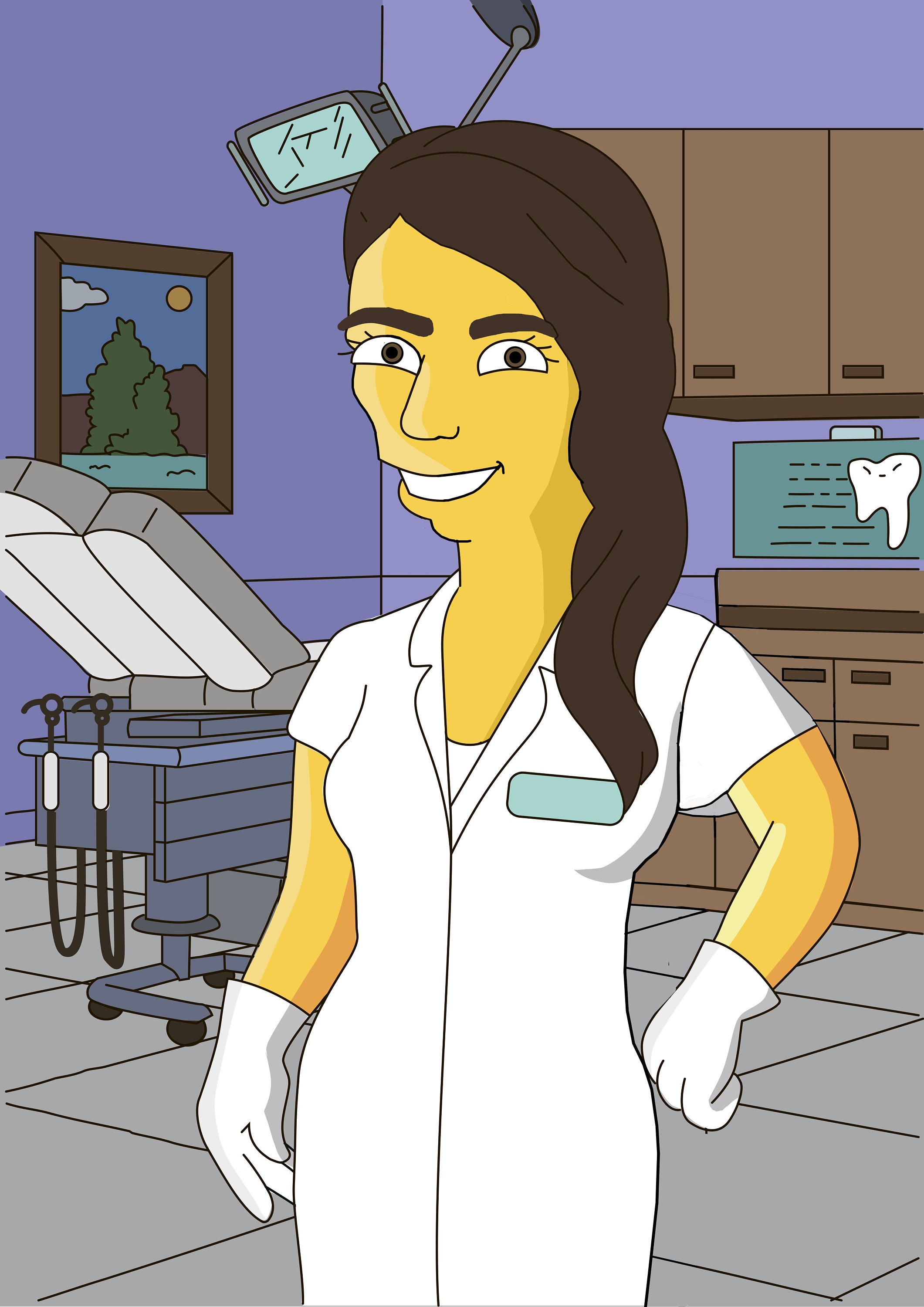 Dental Assistant Cartoon Image