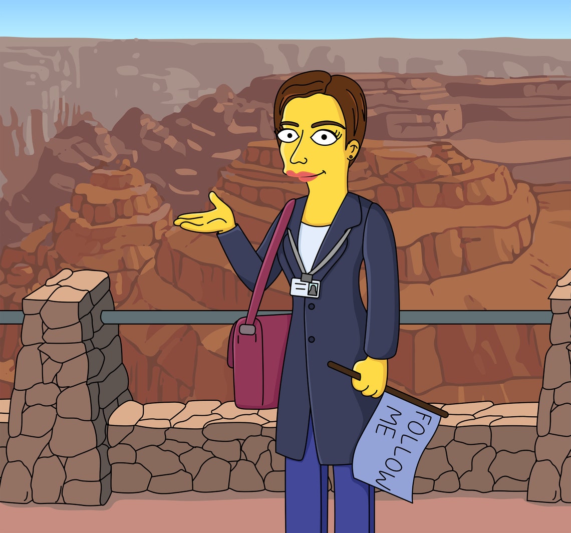 Tour Guide Gift Custom Cartoon Portrait From Photo / Tourist | Etsy